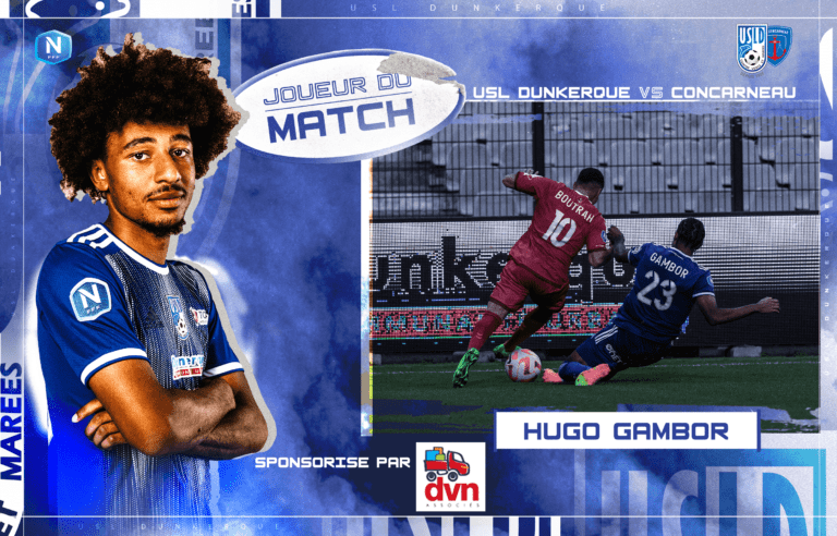#USLDUSC : Hugo Gambor de nouveau joueur du match ! - USL Dunkerque