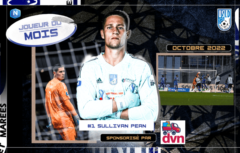 Sullivan Péan est élu joueur DVN du mois d'Octobre ! - USL Dunkerque